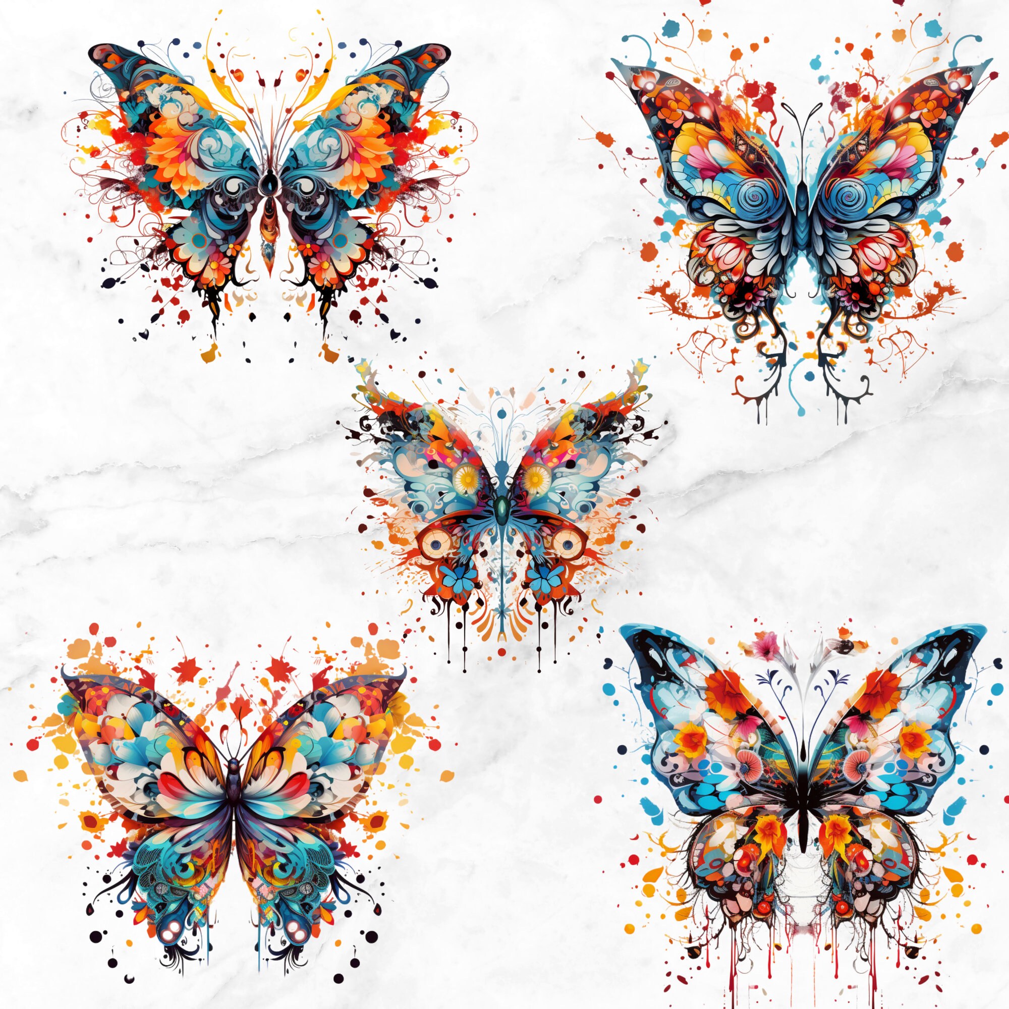 Butterfly SVG | Watercolor Butterfly | Butterfly PNG Bundle | High ...