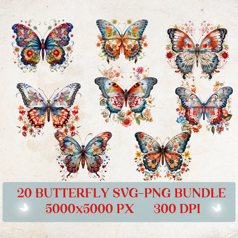 Butterfly SVG | Butterfly PNG Bundle | Butterfly Clipart | Butterfly ...