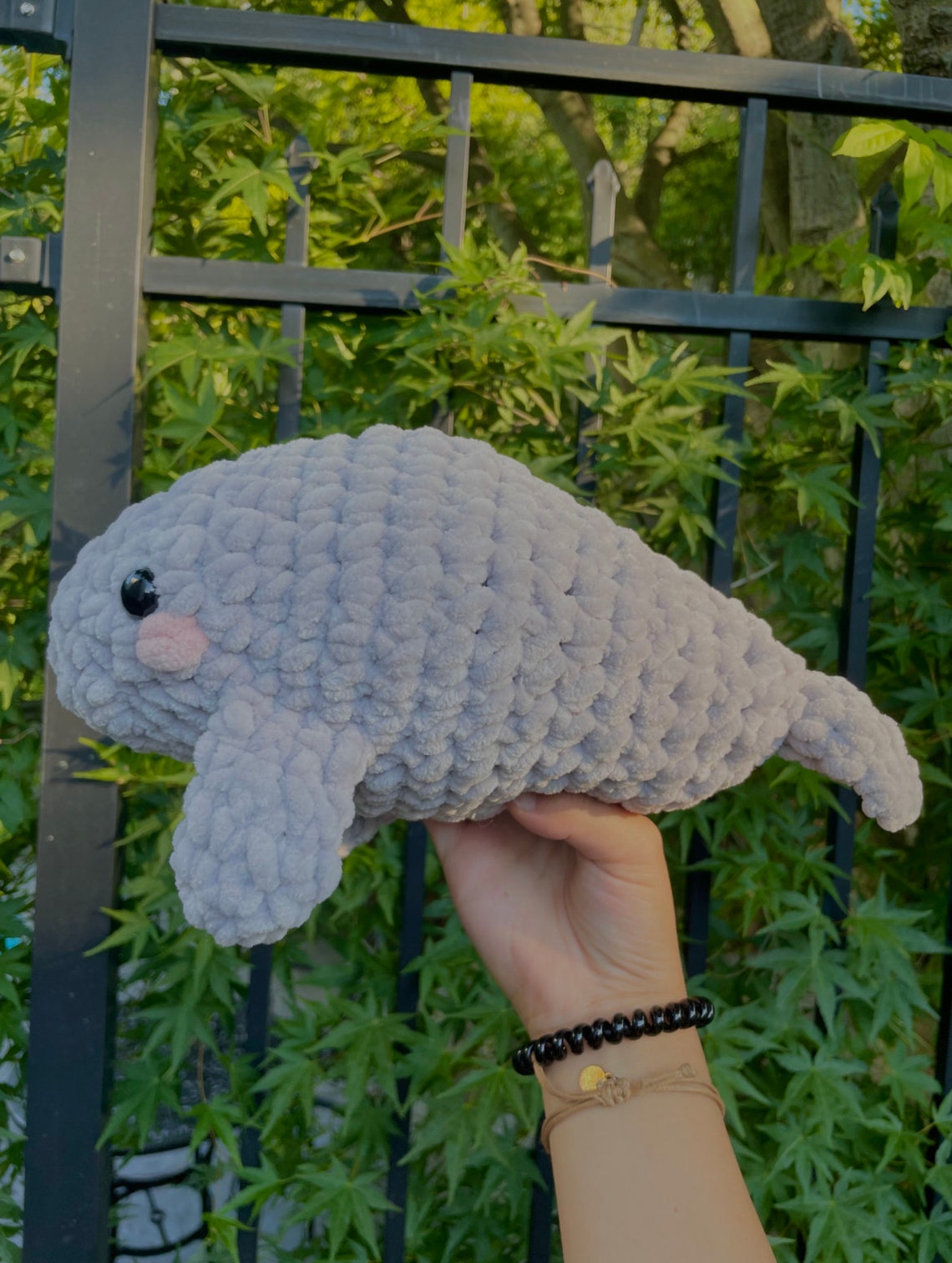 Crochet Manatee Plushie/amigurumi Gray Manatee Plush - Etsy