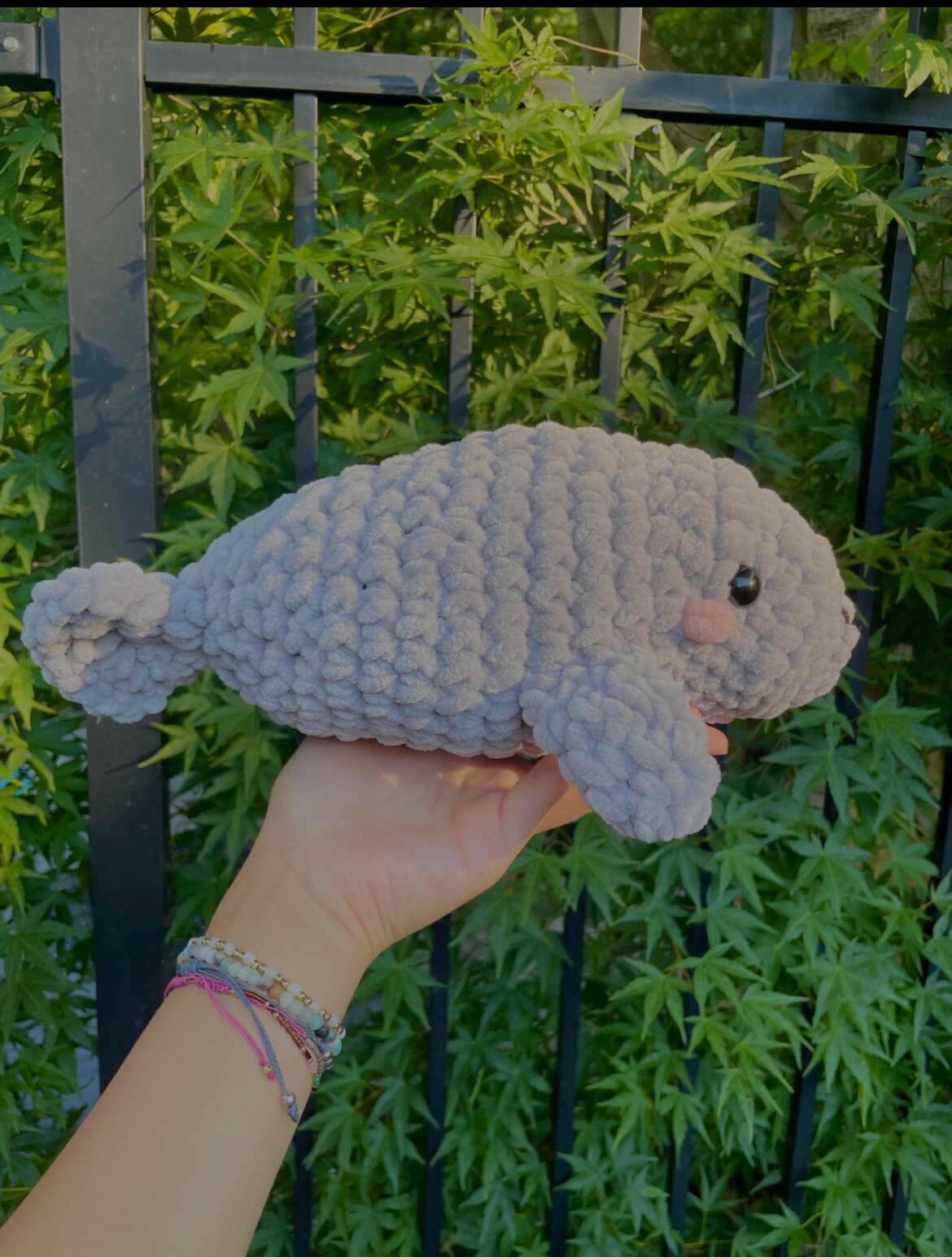 Crochet Manatee Plushie/amigurumi Gray Manatee Plush - Etsy