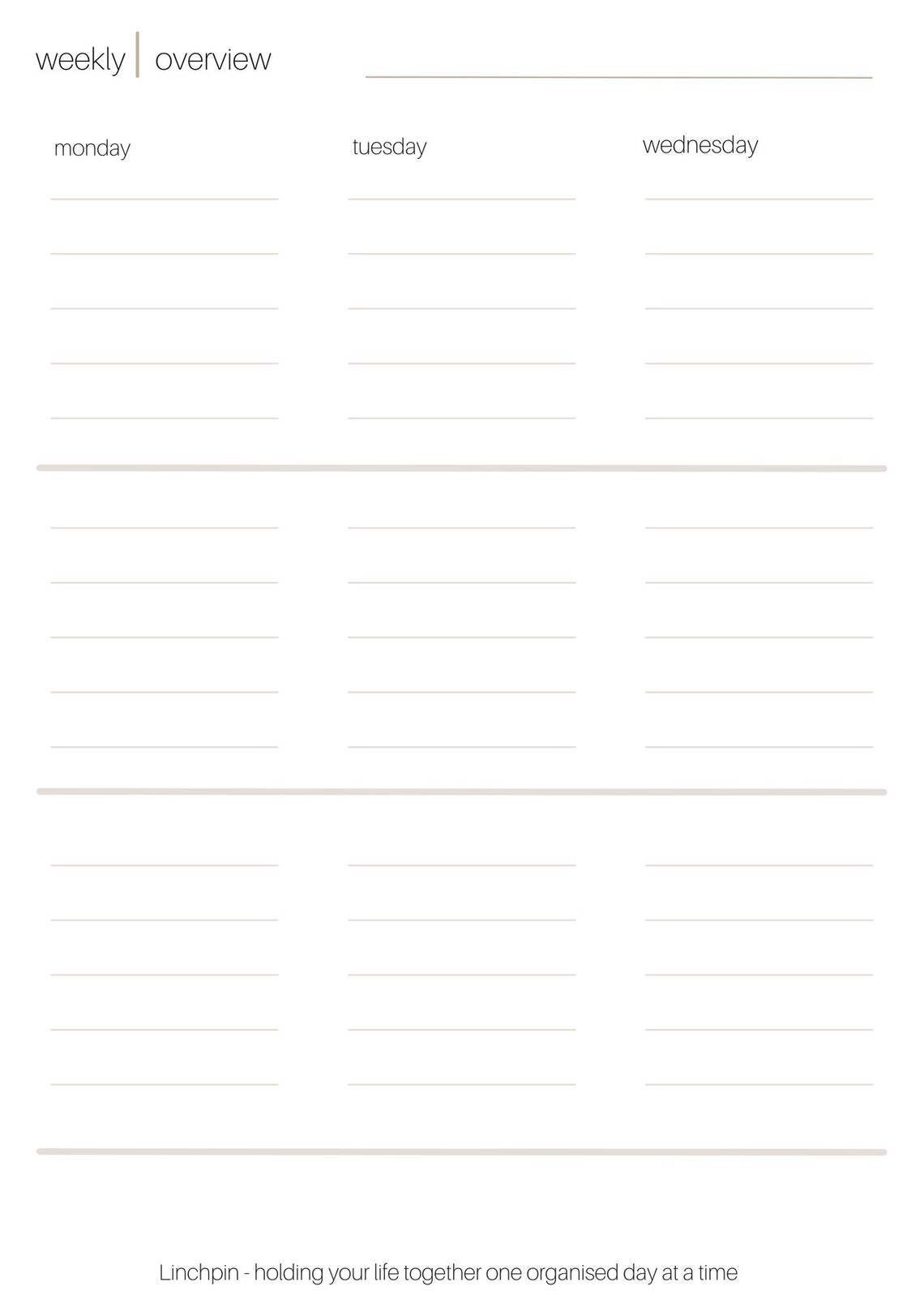 Ultimate Minimalist Diary Planner Printable X 5 Pages | Including ...