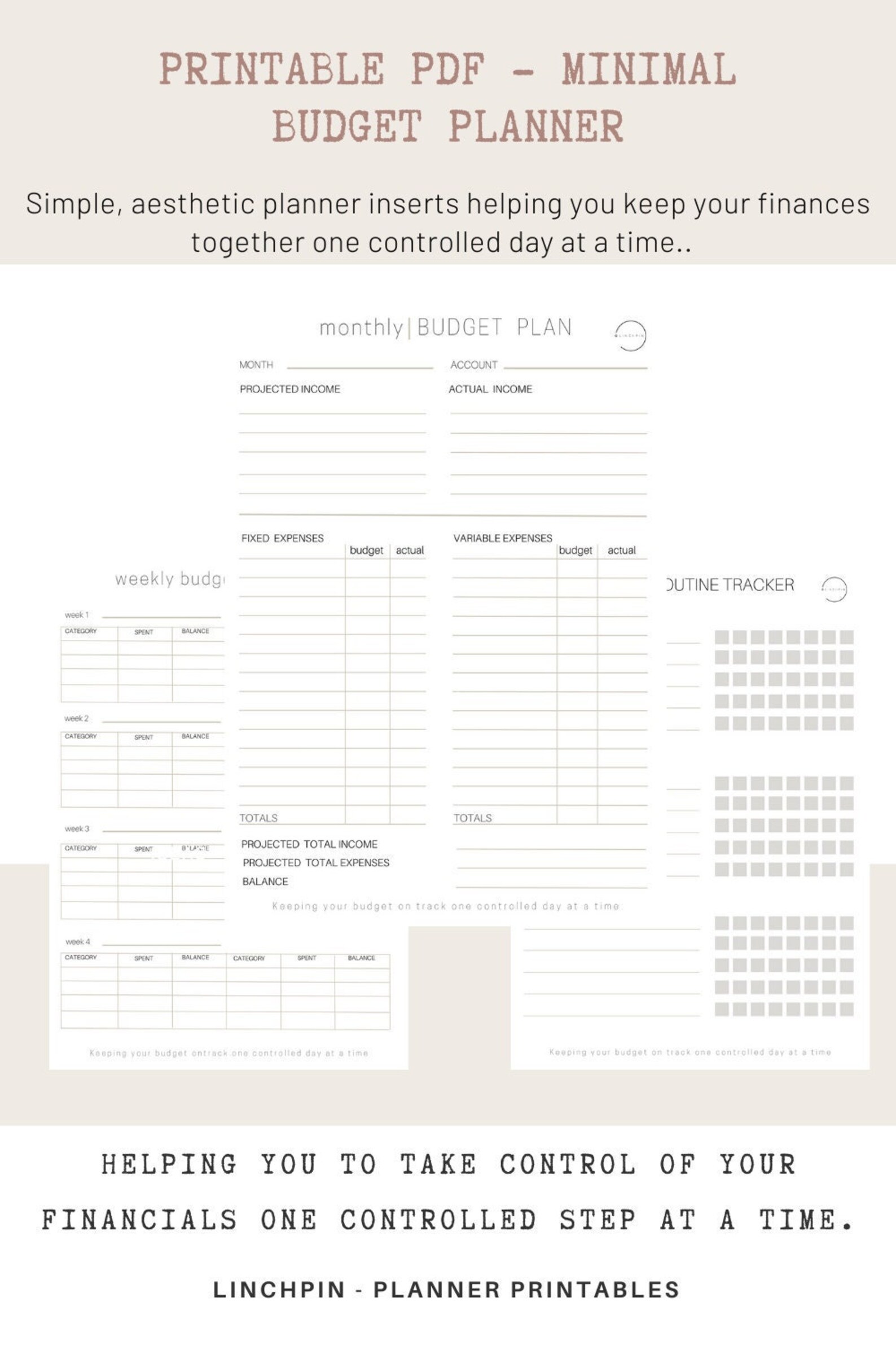 Ultimate Minimalist Diary Planner Printable X 5 Pages | Including ...