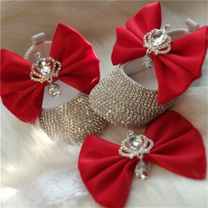Newborn Baby Girl Bling Rhinestone Shoes - Customized Name Shoes Baby ...