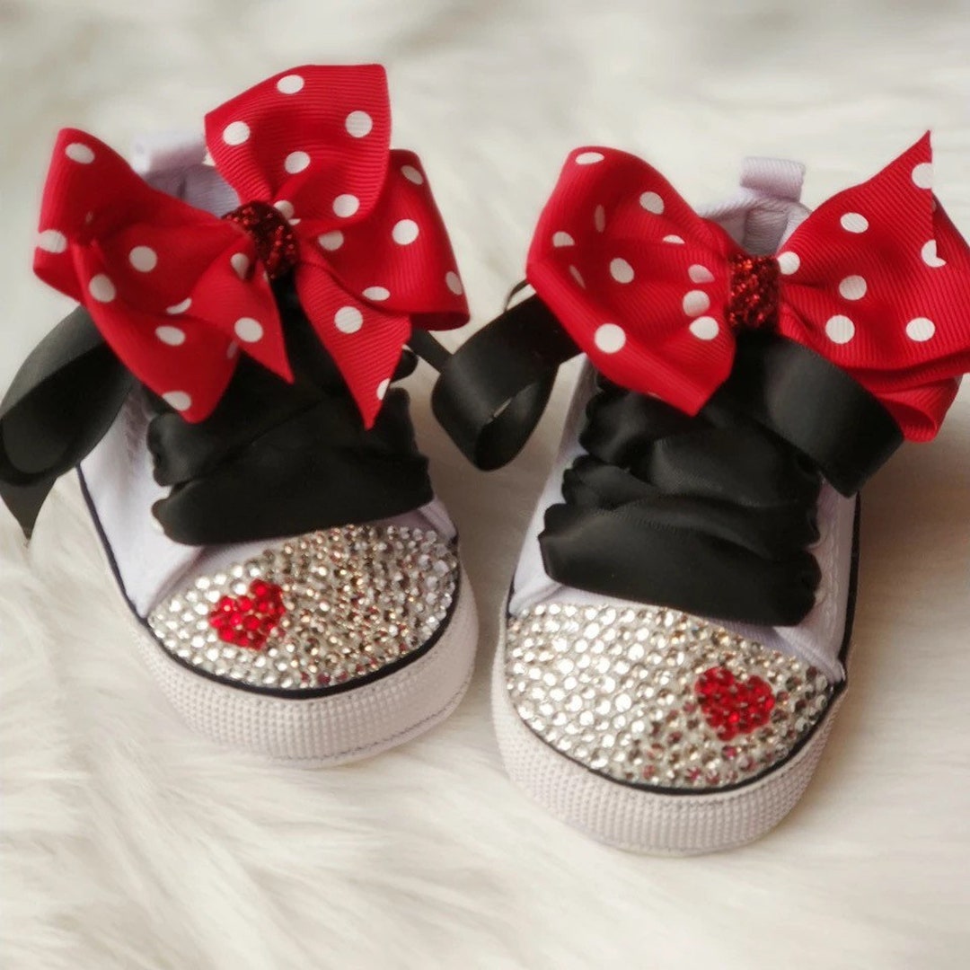 Newborn Baby Girl Bling Rhinestone Shoes - Customized Name Shoes Baby ...