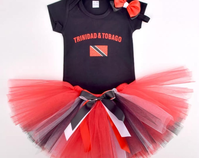 Trinidad and Tobago Flag - Red Hair Bow Headband - Trinidad Headband ...