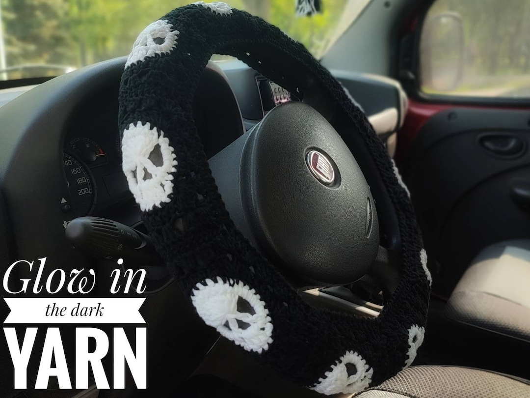 Skull Car Accessories for Women Halloween Steering Wheel Cover for Men ...