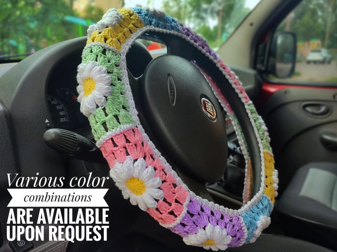 Daisy Steering Wheel Cover for Women Cute Car Accessories Boho Car ...
