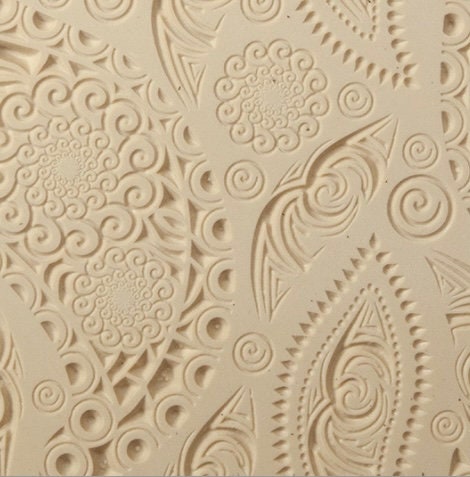 Texture Tile for Clay Texture Paisley Party Embossed - Etsy