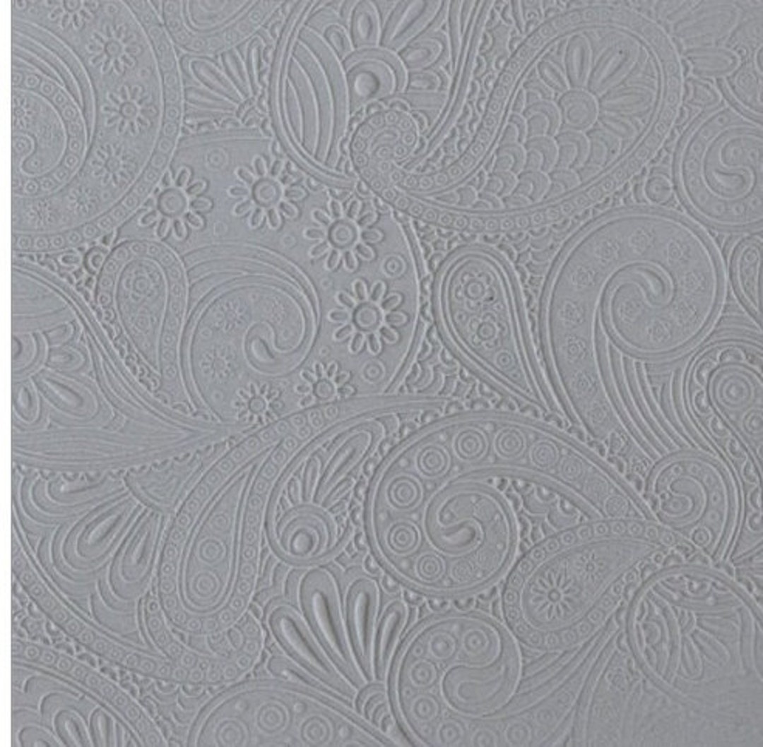 Mega Texture Tile - Waves of Paisley Embossed - Etsy