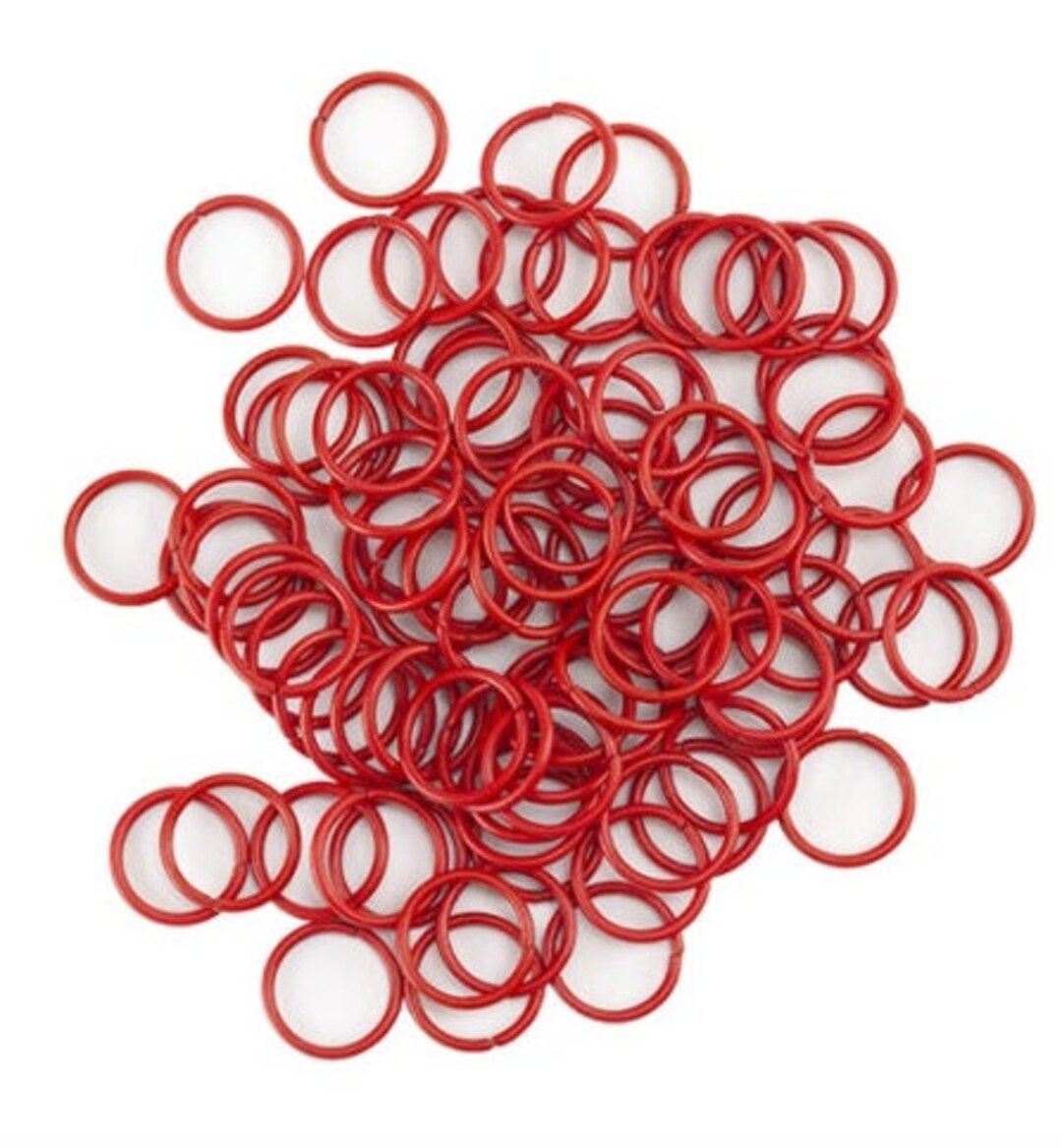 Colored Open Jump Rings - Red - Etsy