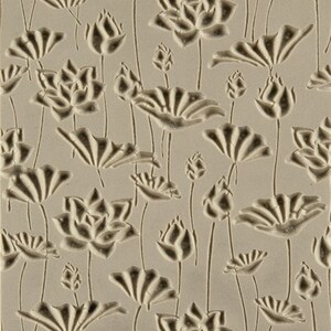 Texture Tile - Flowing Flowers Embossed - Etsy