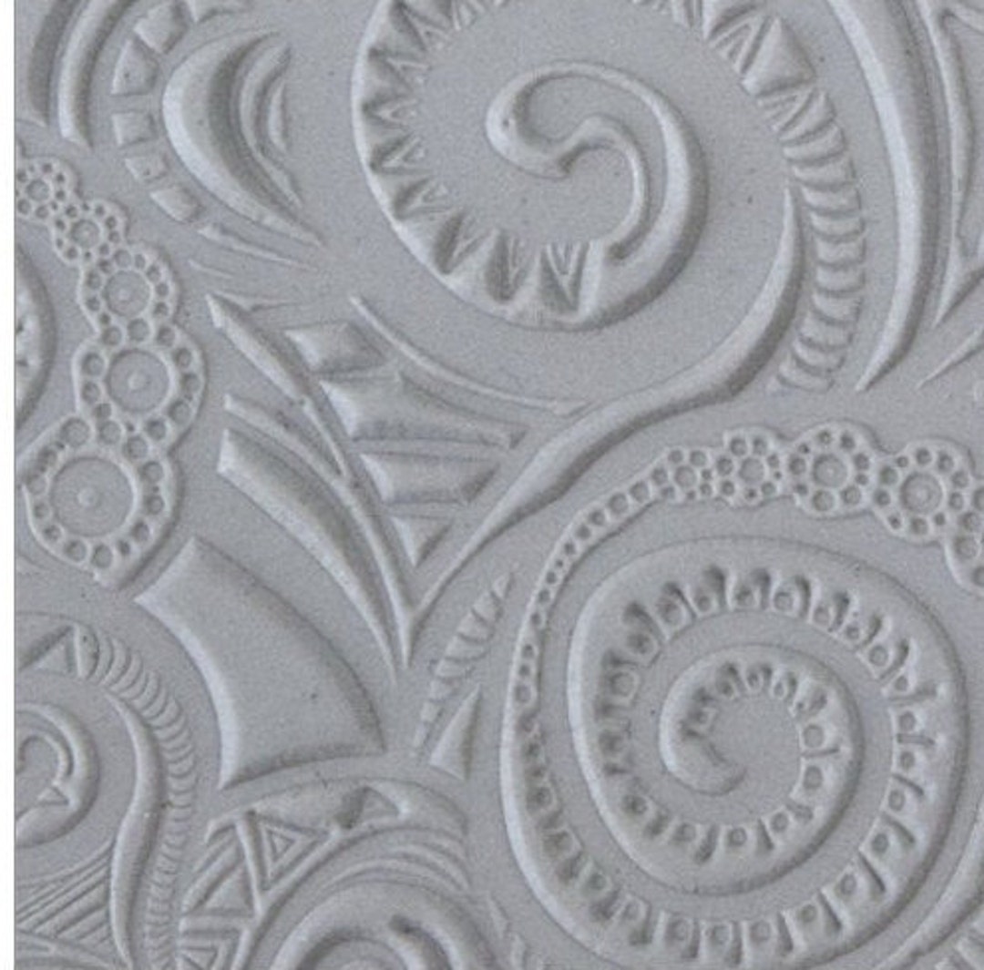 Texture Tile for Clay - Texture - Swirly Hearts - Etsy