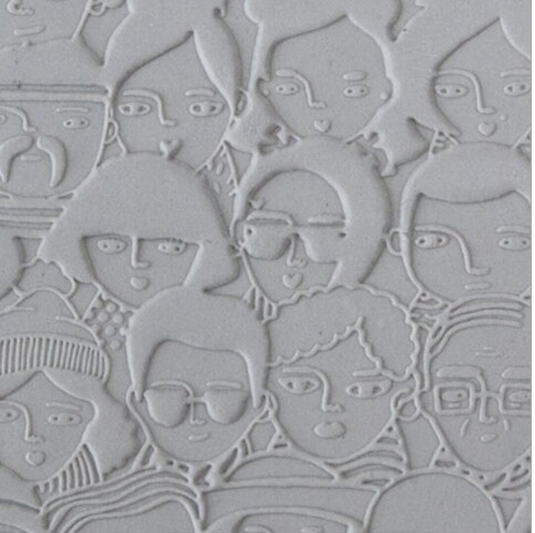 Mega Texture Tile - A Face in the Crowd Embossed - Etsy