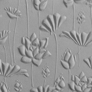 Texture Tile - Flowing Flowers Embossed - Etsy