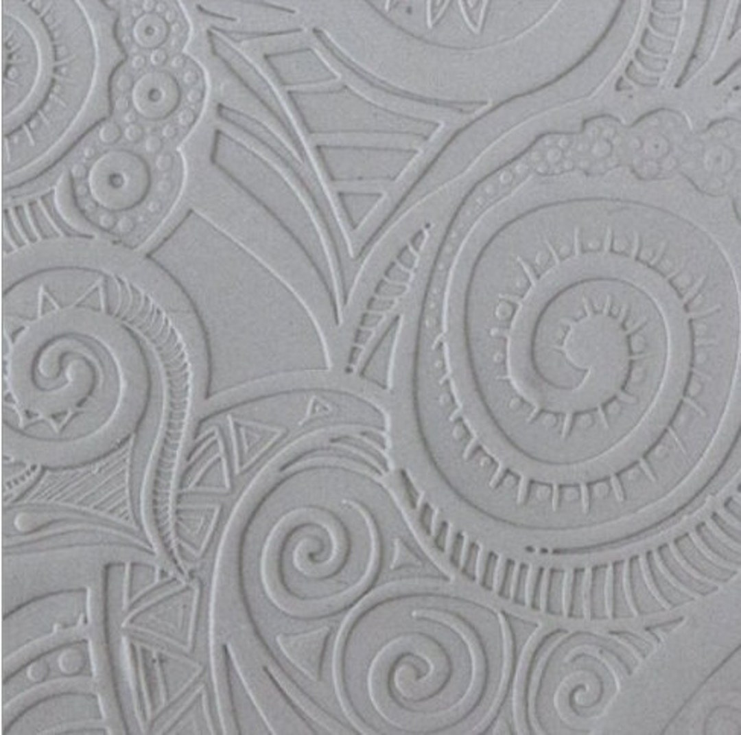Texture Tile for Clay Texture Swirly Hearts Reverse - Etsy