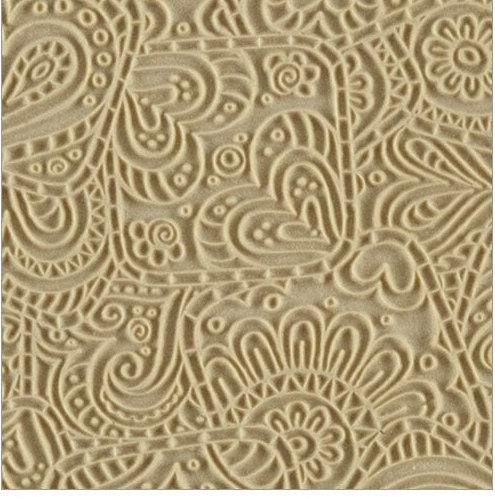 Texture Tile for Clay - Texture - Doodling Hearts - Etsy