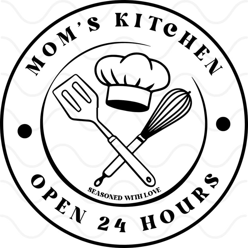 Mom’s Kitchen SVG PNG JPG Digital Download File- Kitchen Cutting Board ...