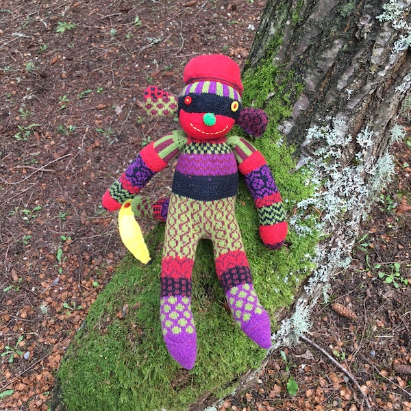Sock Monkey Art - Etsy