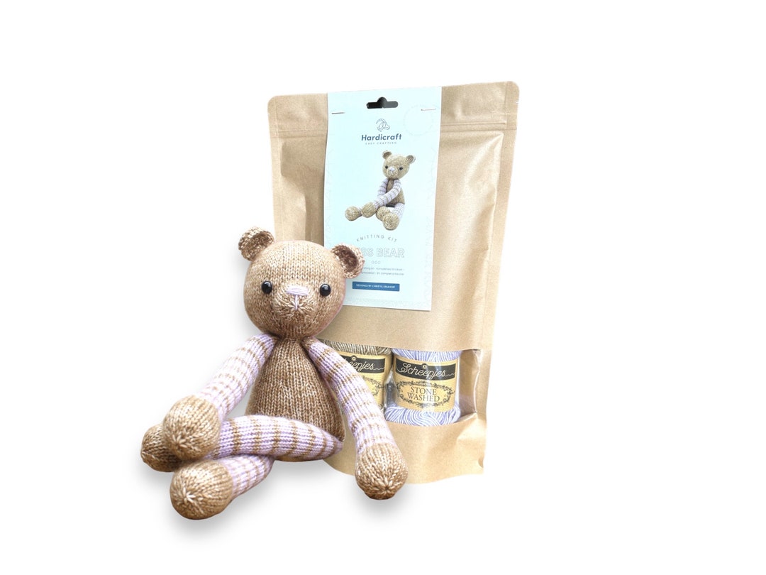 Bear Knitting Kit: DIY Amigurumi Tess Bear - Hardicraft - Etsy