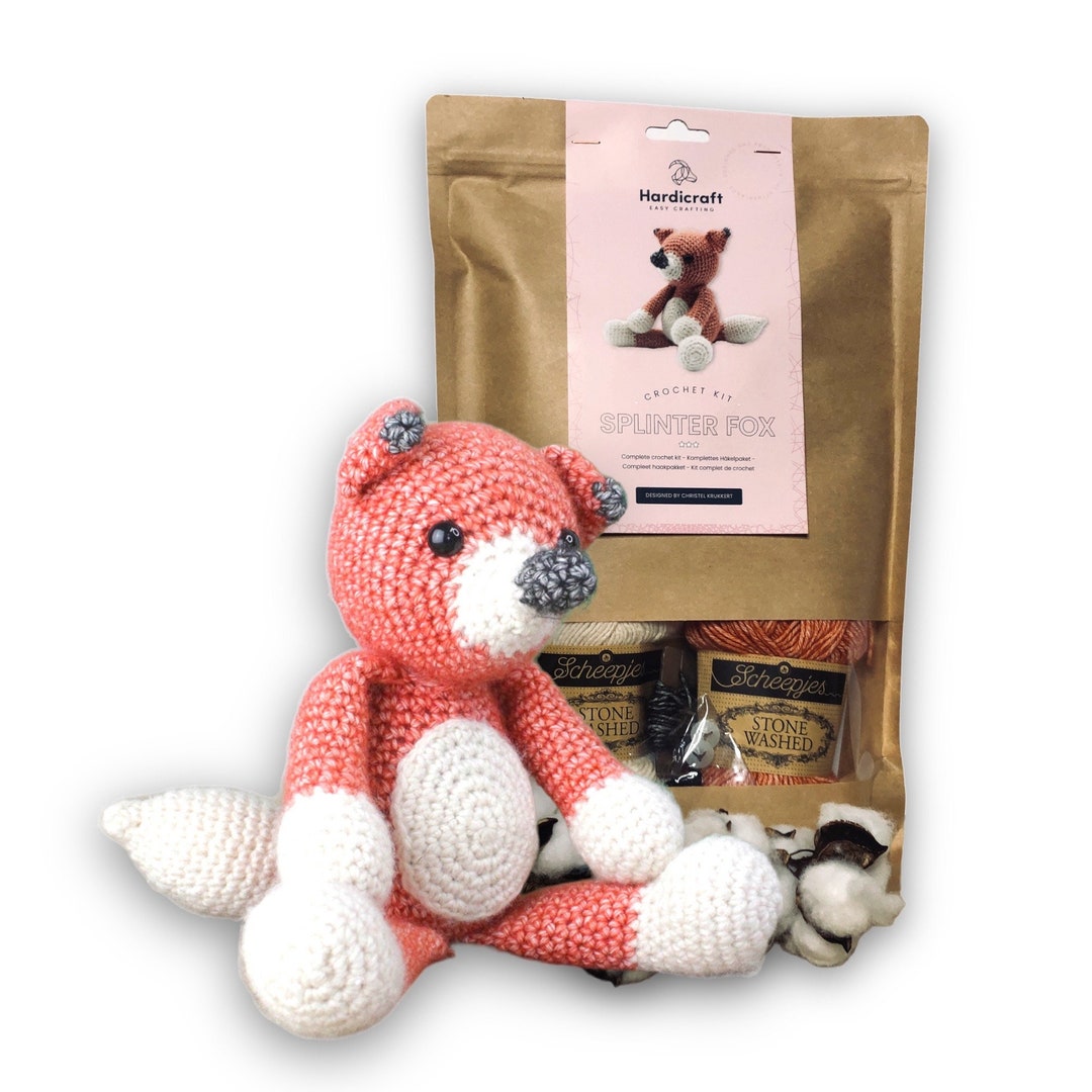 Fox Crochet Kit - Crochet Amigurumi Project - Fox Crochet Kit - Gift for Crocheter - DIY ...