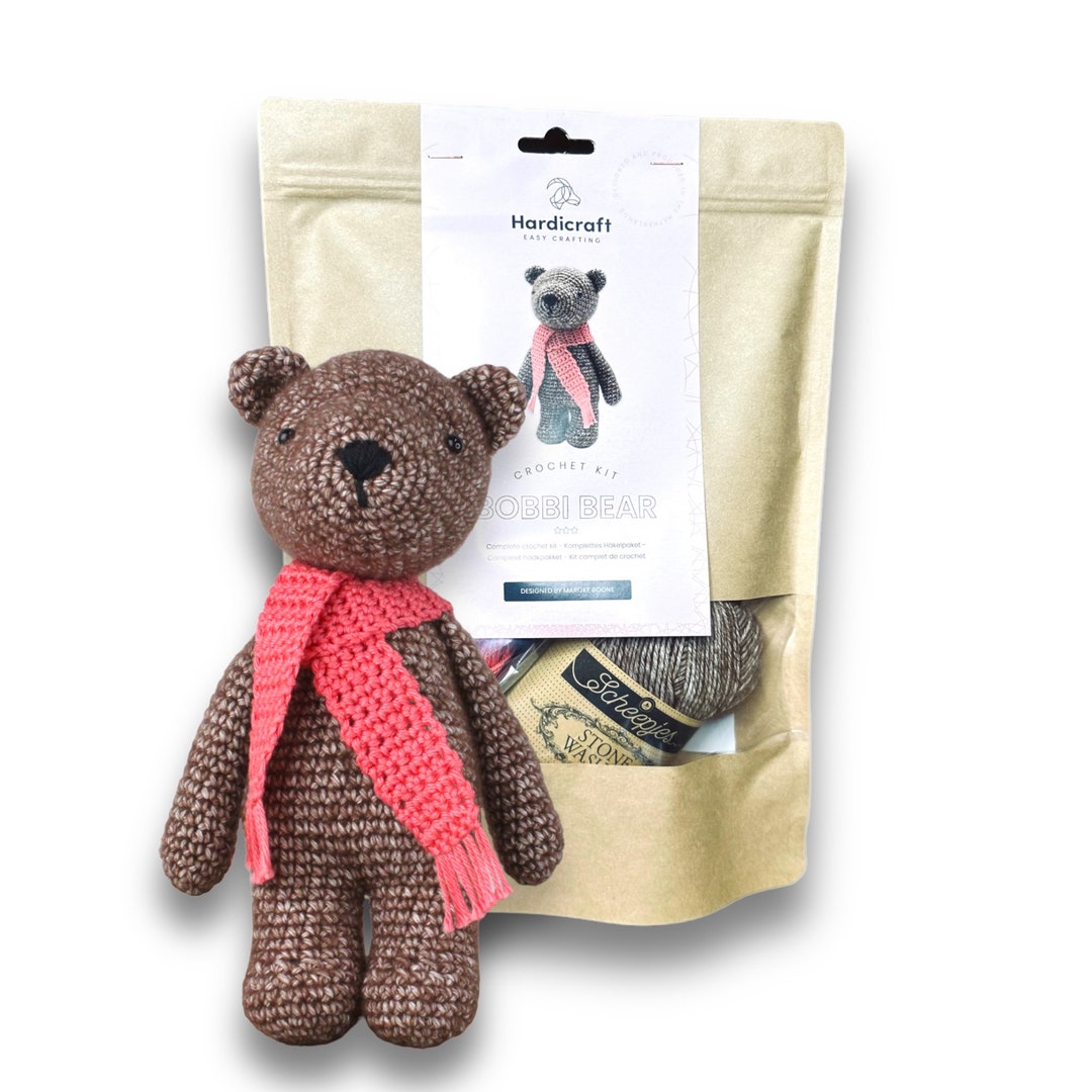 Bear Crochet Kit Animal Crochet Kit Amigurumi Bear DIY - Etsy