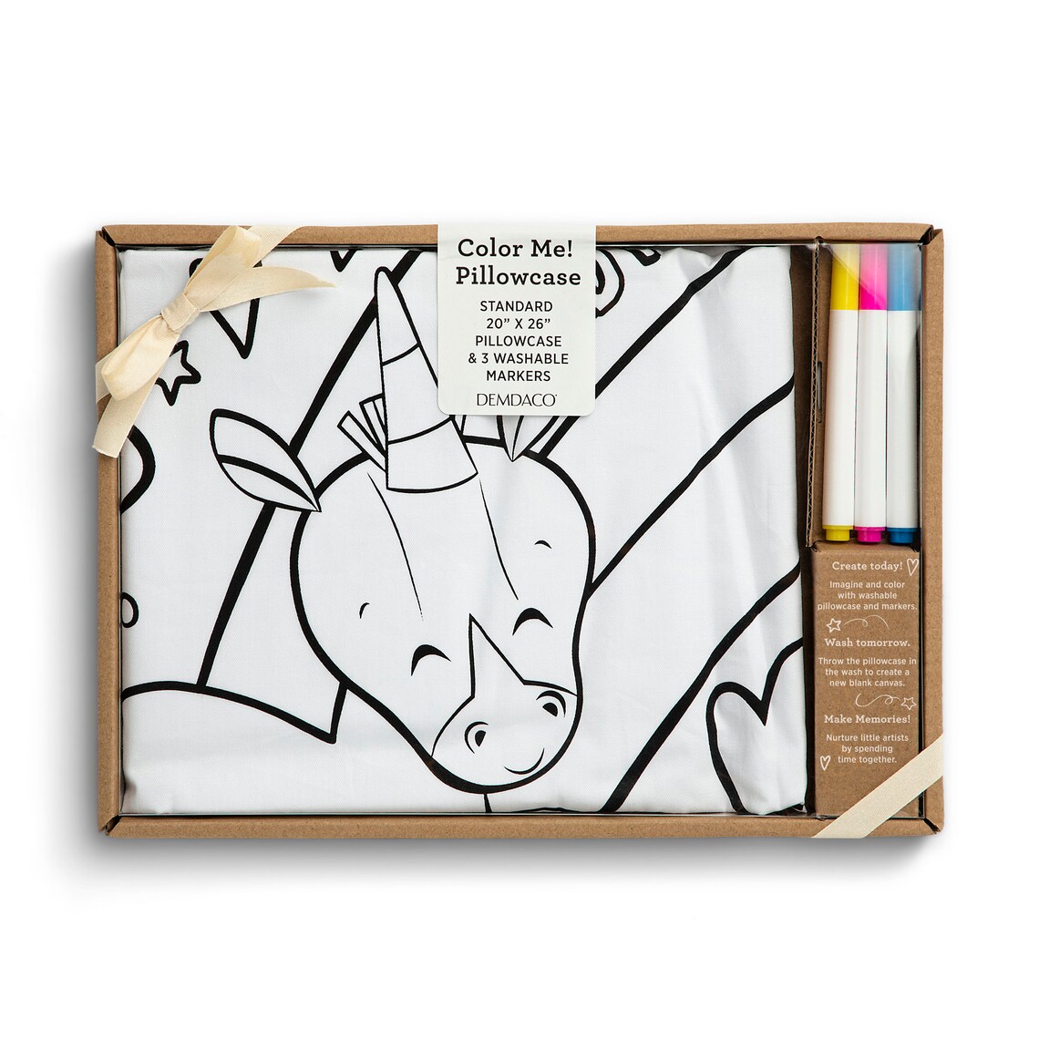 Color Me Pillowcase - Unicorn Coloring Pillowcase - Custom Pillowcase ...