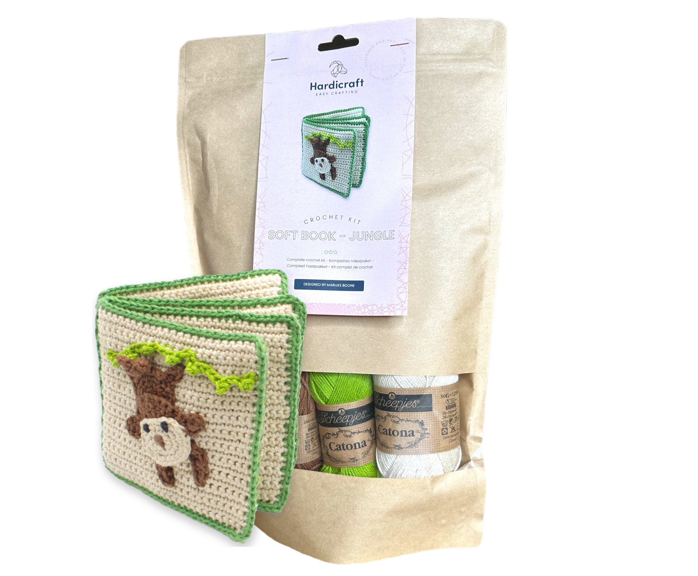 Crochet Soft Book Kit for Baby DIY Crochet Kit for Baby Shower Gift ...