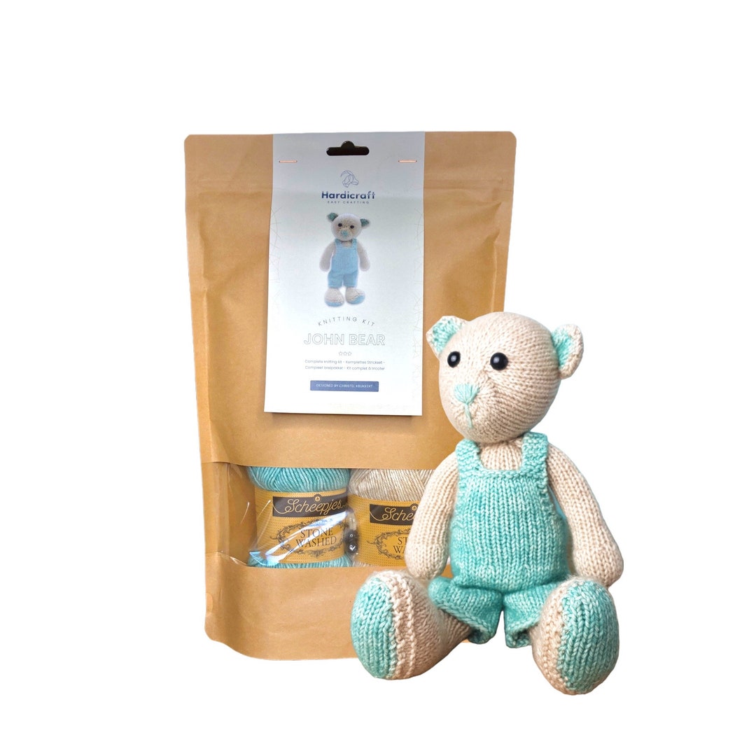 Bear Knitting Kit - DIY Knitting Kit- Amigurumi Bear - Hardicraft John ...