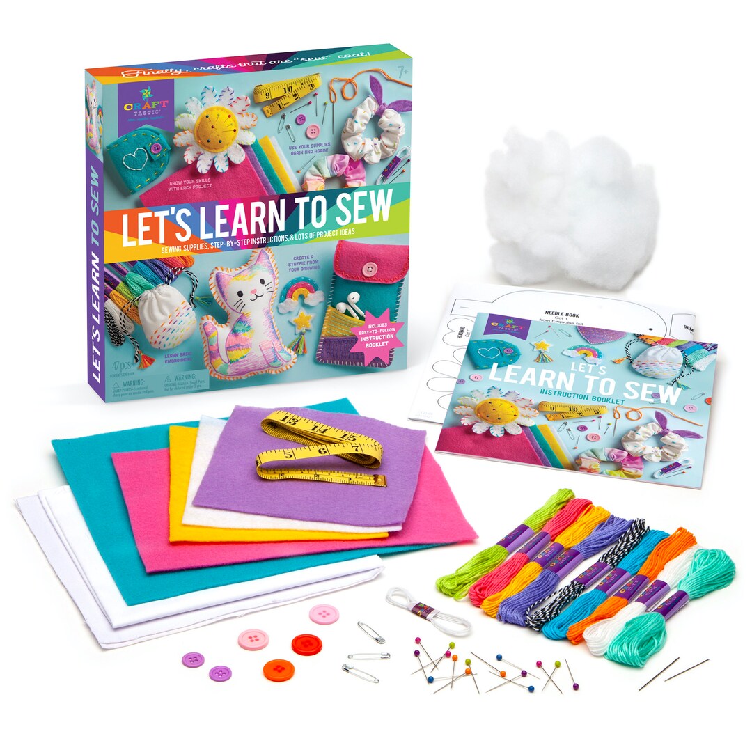 First Sewing Kit - Kids DIY Cat Sewing Project - Learn to Sew Kit ...