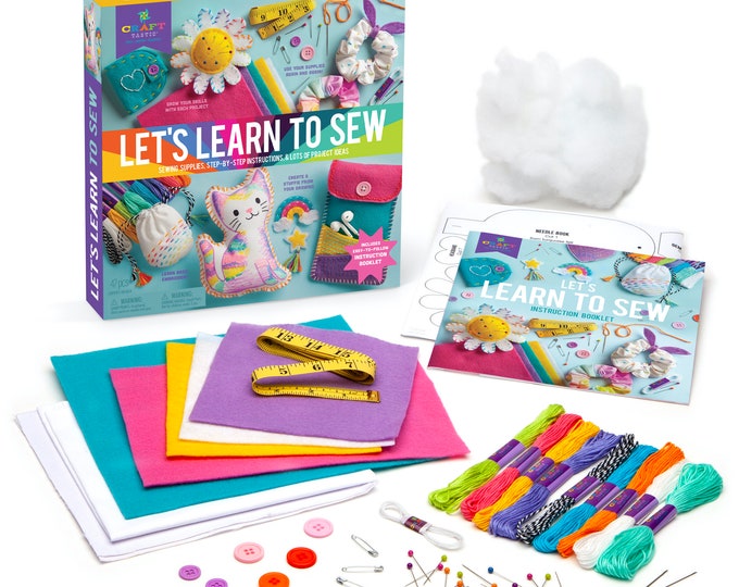 First Sewing Kit - Kids DIY Cat Sewing Project - Learn to Sew Kit ...