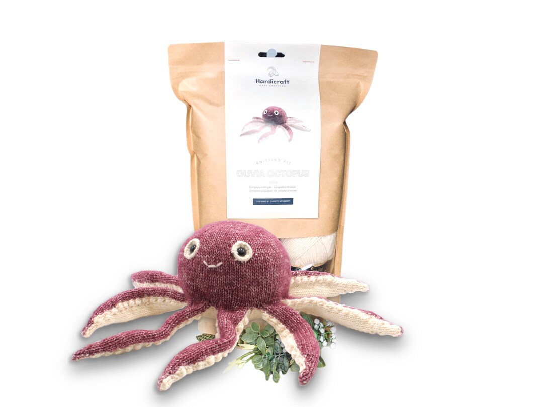 Octopus Knitting Kit - DIY Knitting Kit - Amigurumi Octopus - Gift for ...