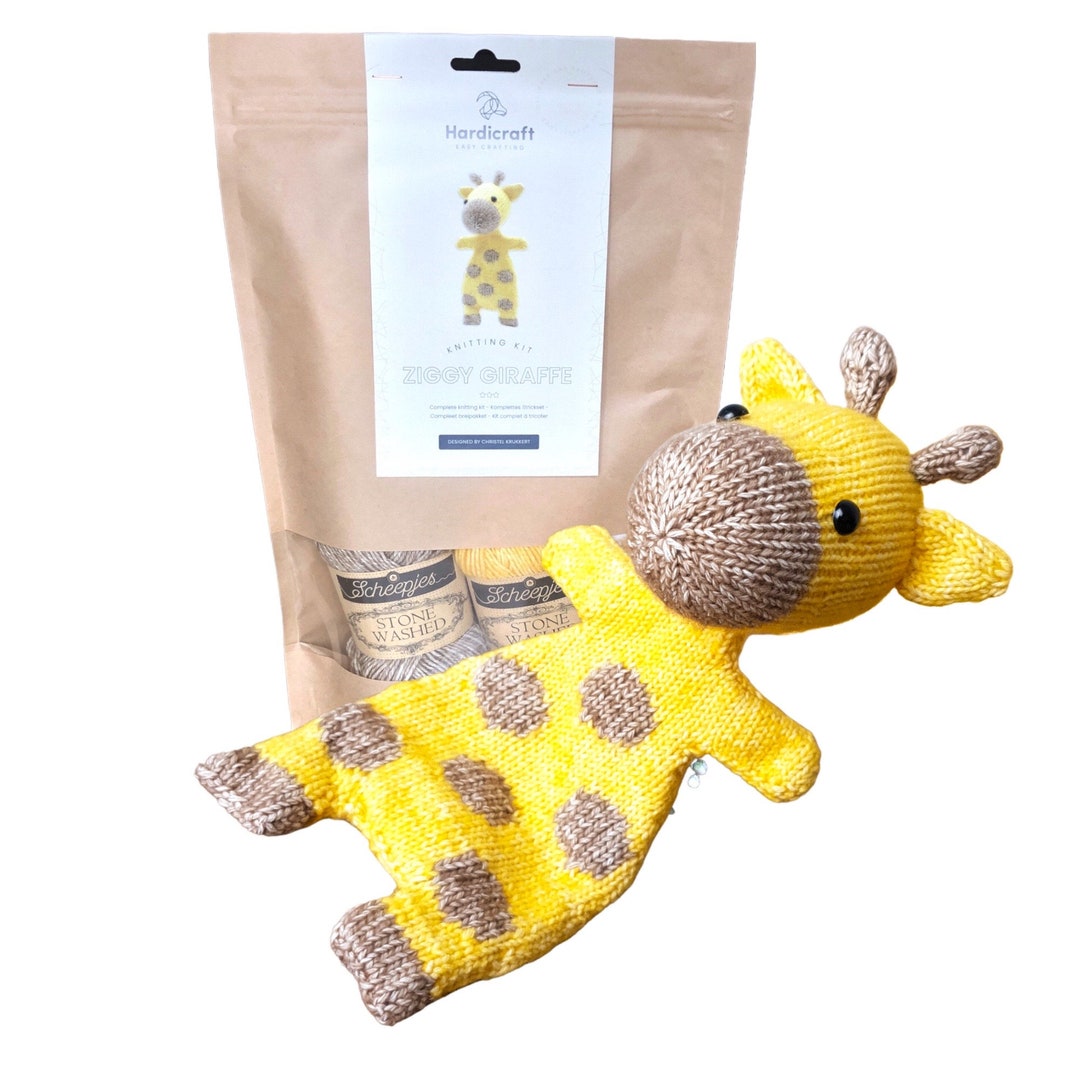 Giraffe Lovey Knitting Kit - Giraffe DIY Gift - Giraffe by Hardicraft ...