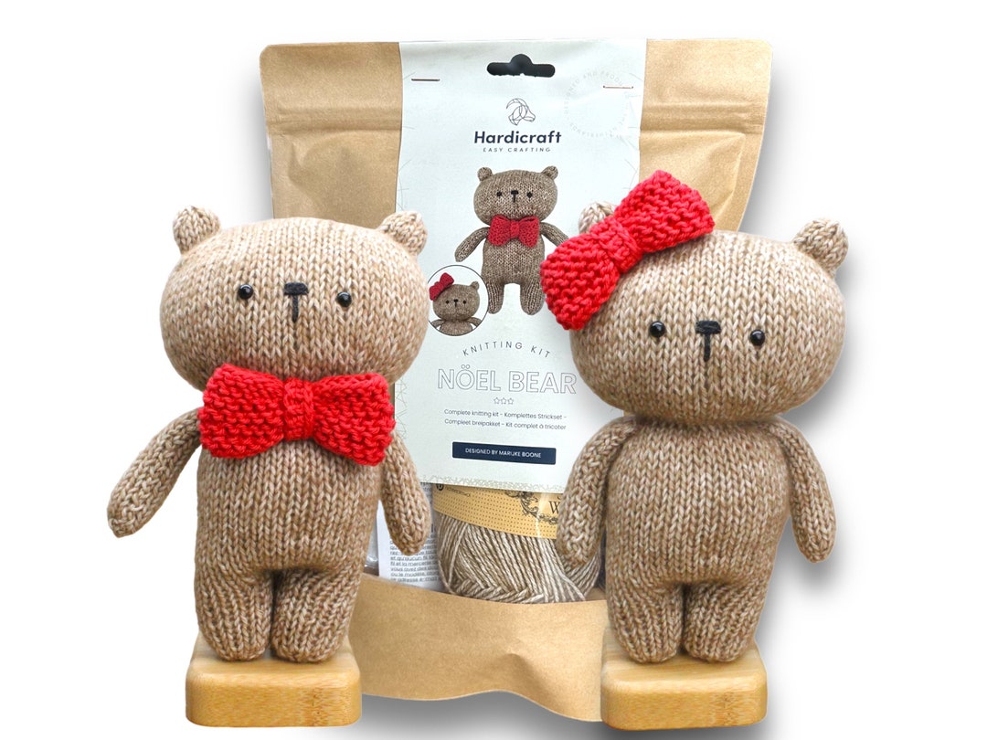 Bear Knitting Kit: Beginner DIY Amigurumi Noel Bear - Etsy