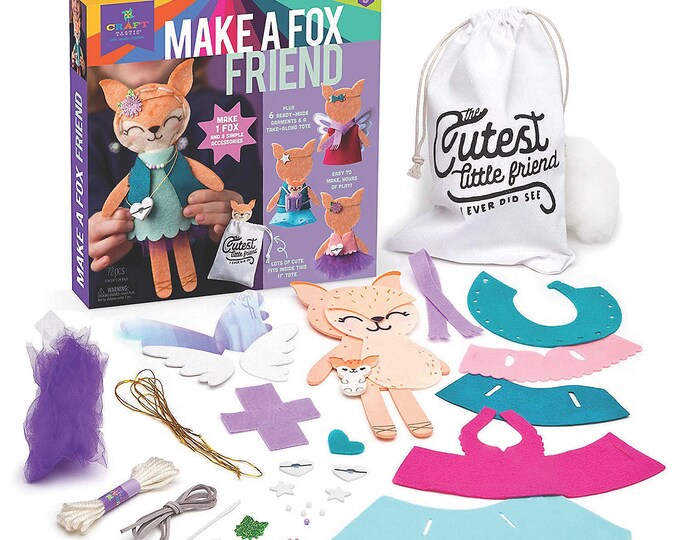 Make a Fox Friend - Child Beginner Sewing - DIY Kids Craft - Simple Fox ...
