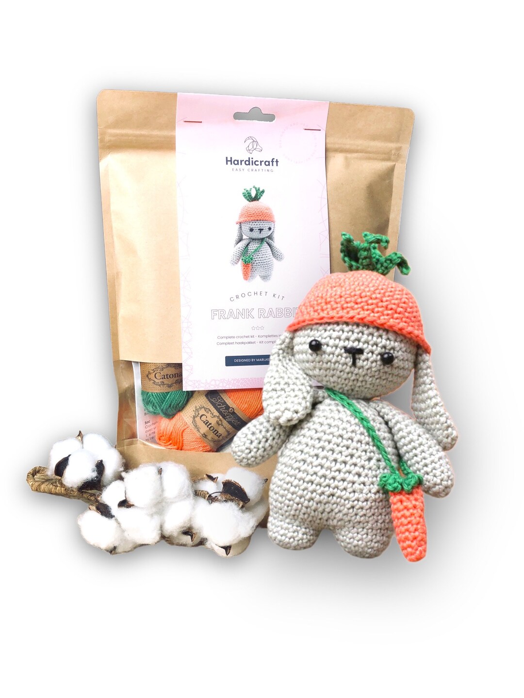 Rabbit Crochet Kit With Carrot - Animal Crochet Kit - Rabbit DIY ...