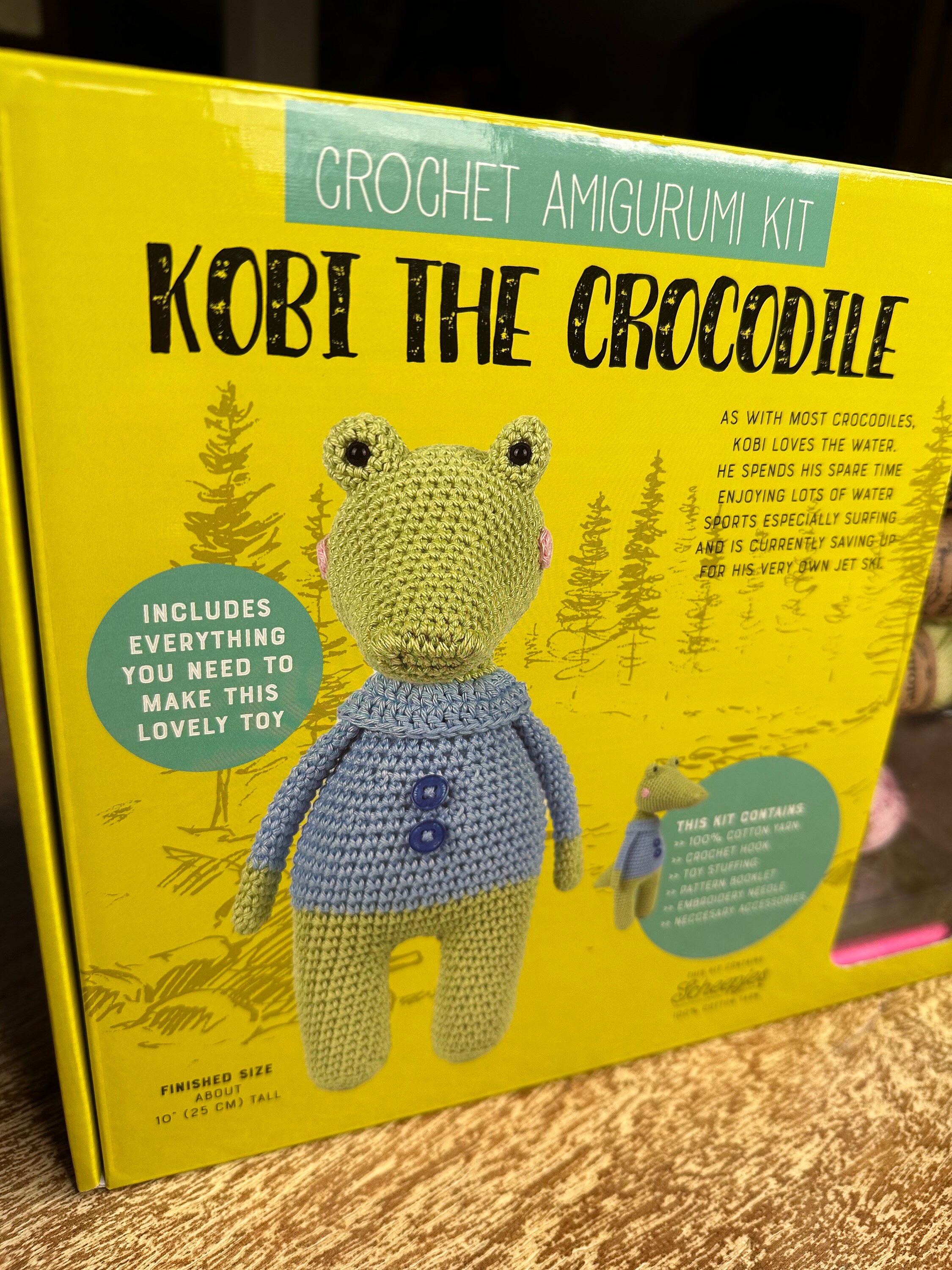 Crocodile Crochet Kit, DIY Amigurumi Kit, Crocheter Gift, Friend Gift ...