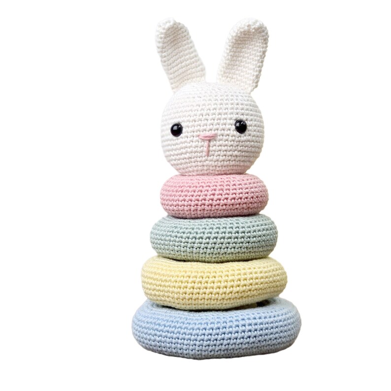 Crochet Project Kit - Amigurumi Stacking Ring Bunny Toy - Crochet Soft ...