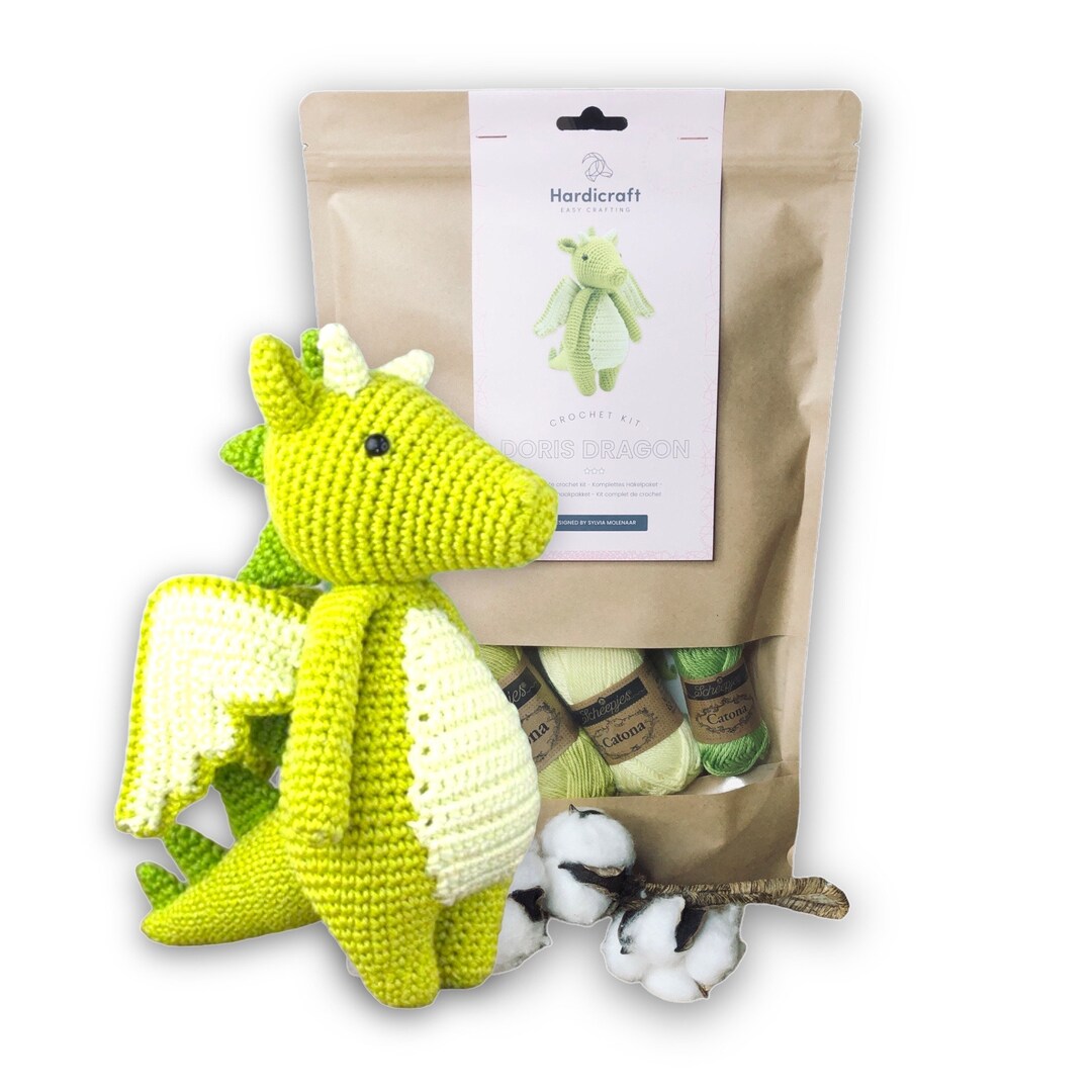 DIY Dragon Crochet Kit - Dragon - Amigurumi Crochet Kit - Crochet ...
