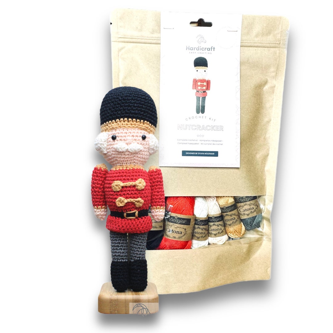 Nutcracker Crochet Kit - DIY Crochet Kit - Christmas Crochet Kit - Gift ...