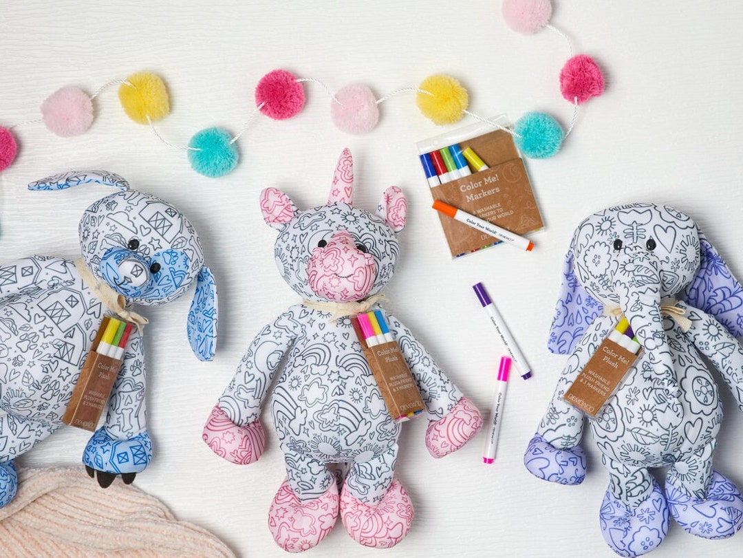 Stuffed Animal Activity Gift - Kids Color Activity - Dinosaur ...