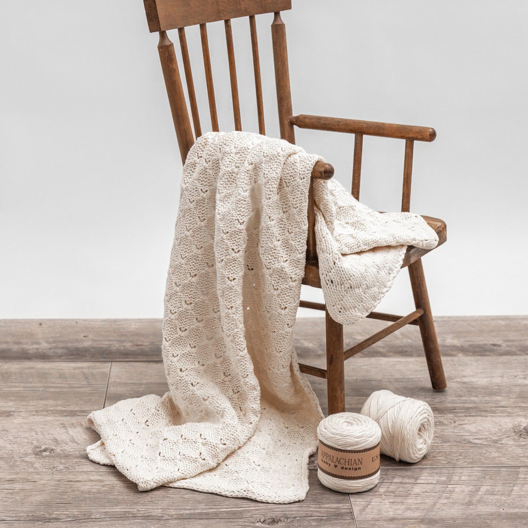 Organic Cotton Baby Blanket Knitting Kit: Textured Knit DIY Gift - Etsy