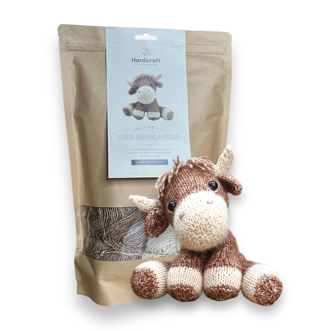Cow Knitting Kit: Luke the Highlander Amigurumi (7.9 Inches) - Etsy