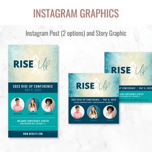 Rise up Conference Event Flyer and Social Media Bundle - Etsy