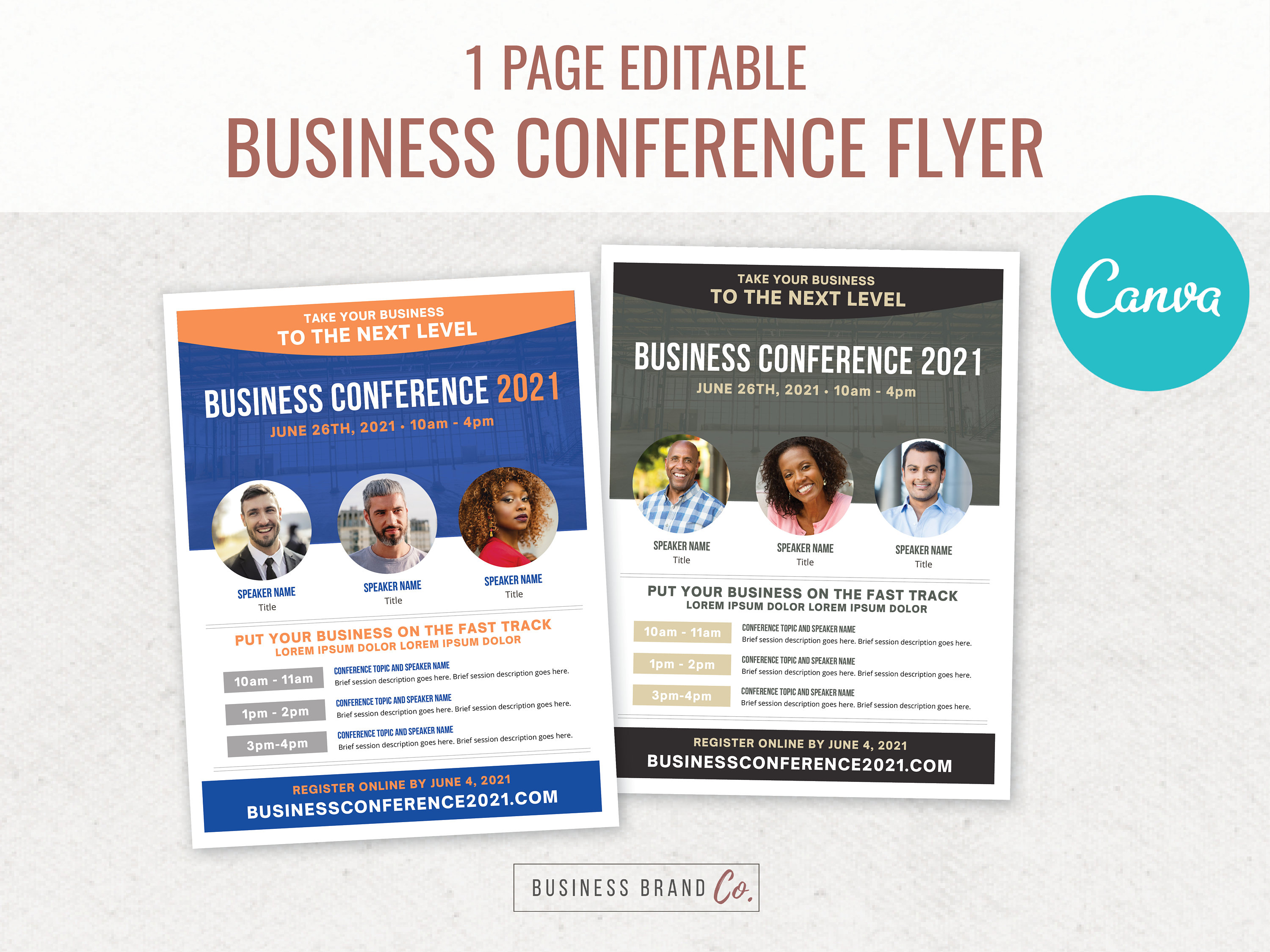 Business Conference Flyer Canva Template - Etsy