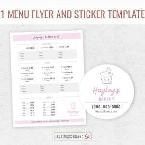 Bakery Instagram, Menu and Card Bundle - Etsy