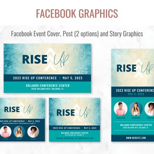 Rise up Conference Event Flyer and Social Media Bundle - Etsy