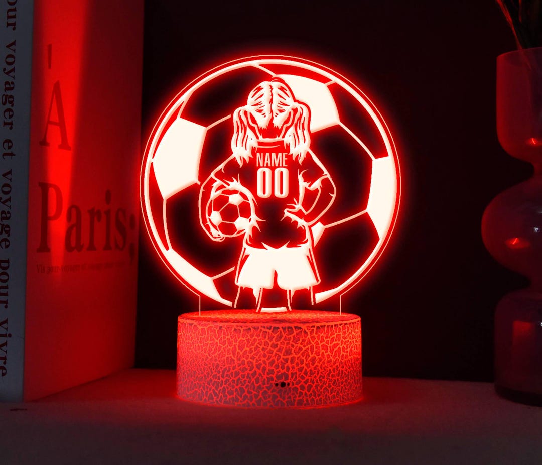 Football Girls Night Light, Gift for Football Girls and Player, Girls ...