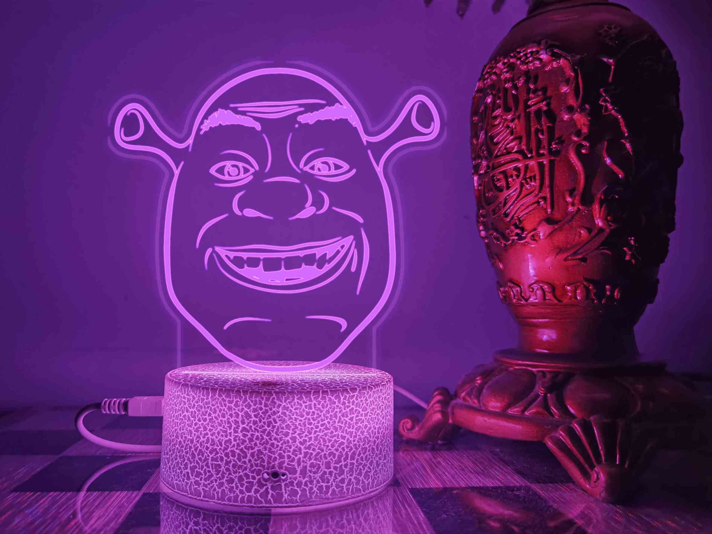 Shrek Night Lamp Cool Night Lights for Boy Homemade Acrylic - Etsy