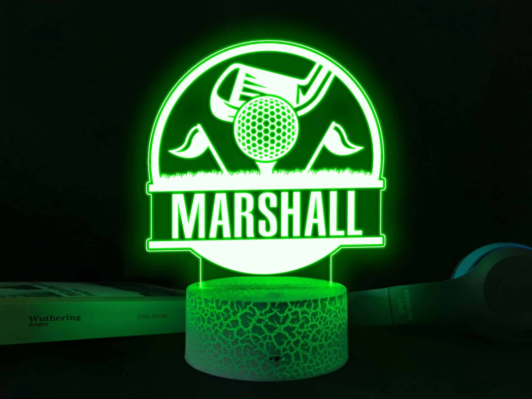 Personalised Golf Night Lights, Table Lamp, Table Lamp for Golf Lovers ...