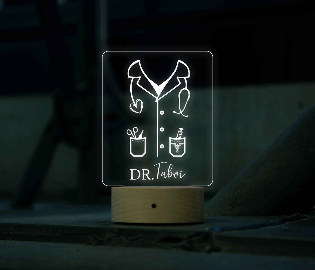 Doctor Night Light, Appreciation Gift for Dcotor, Personalized Night ...